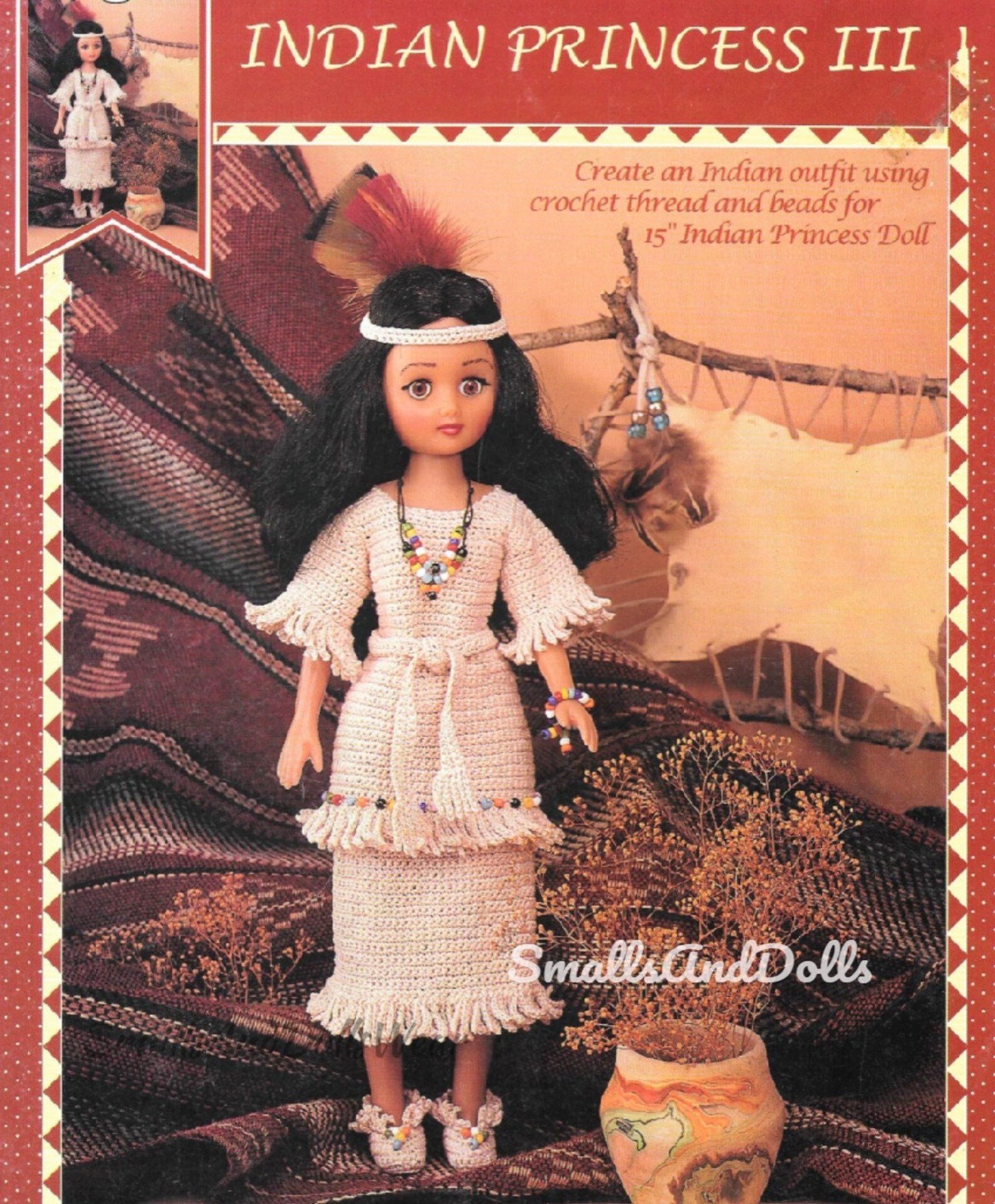Vintage Thread Crochet Patterns Indian Chief and Princess Doll III ...