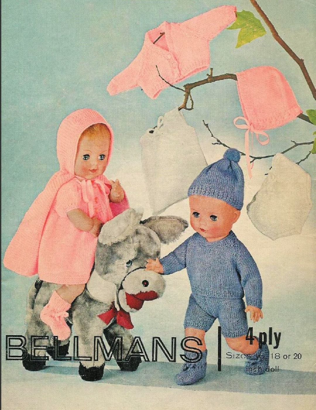 PDF Vintage Knitting Pattern Knit Boy Girl Doll Clothes Outfits for 16 ...