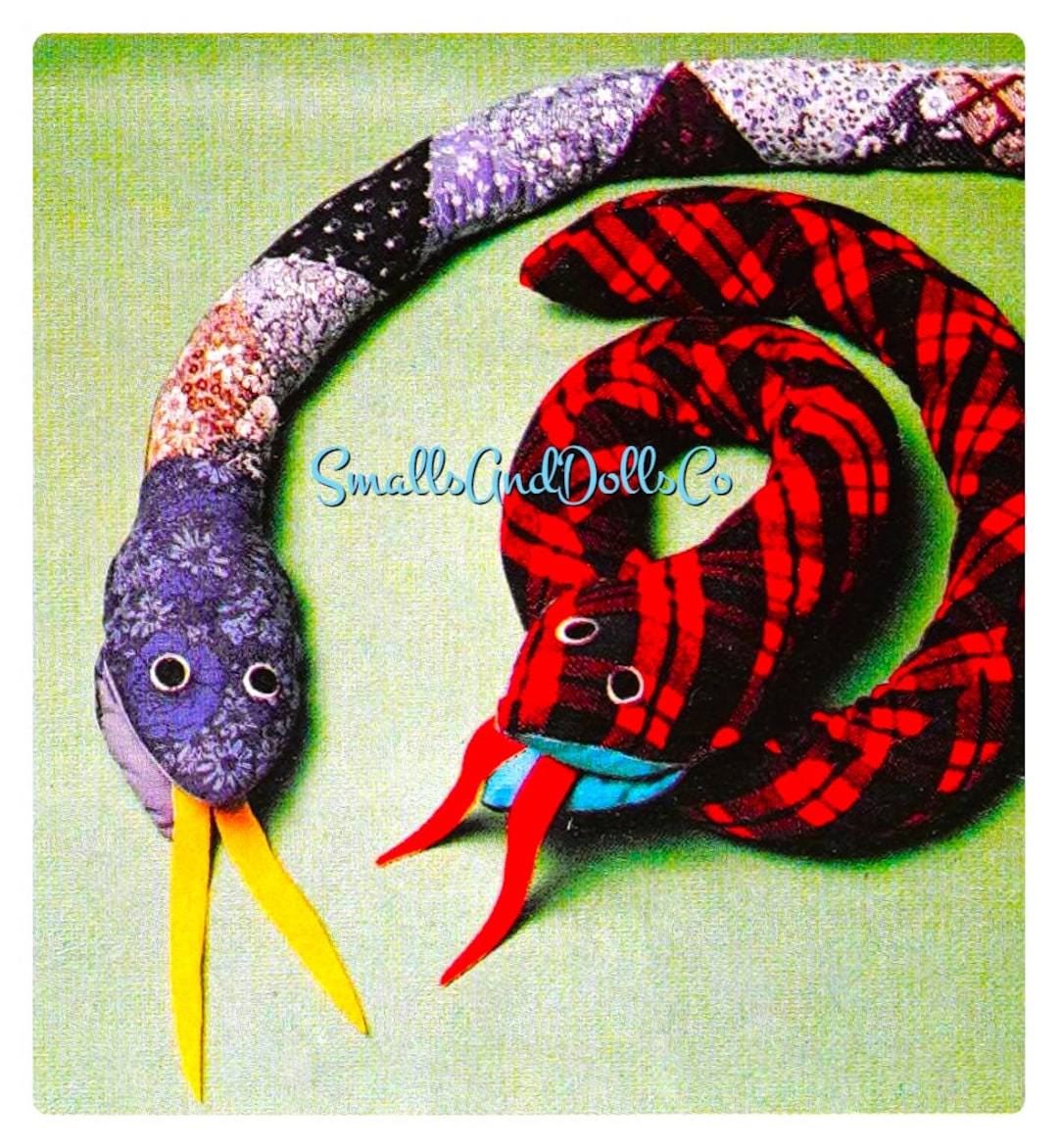 Vintage Sewing Pattern Large 48" Patchwork or Tartan Snake Soft ...