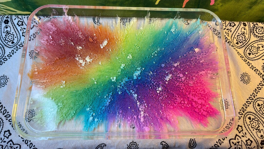 Rainbow Tray With Edge - Etsy