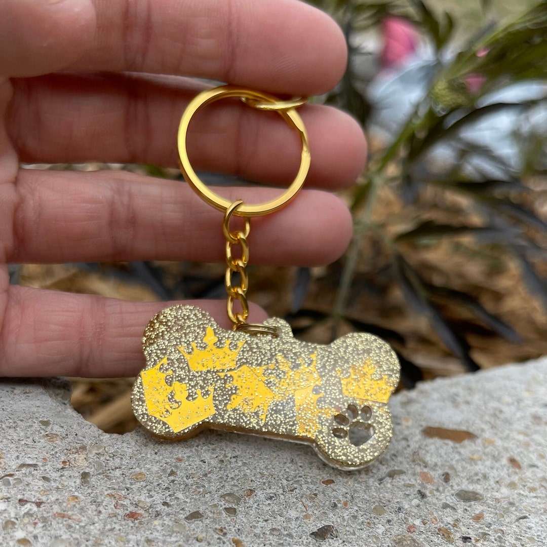 Gold Dog Bone Keychain - Etsy
