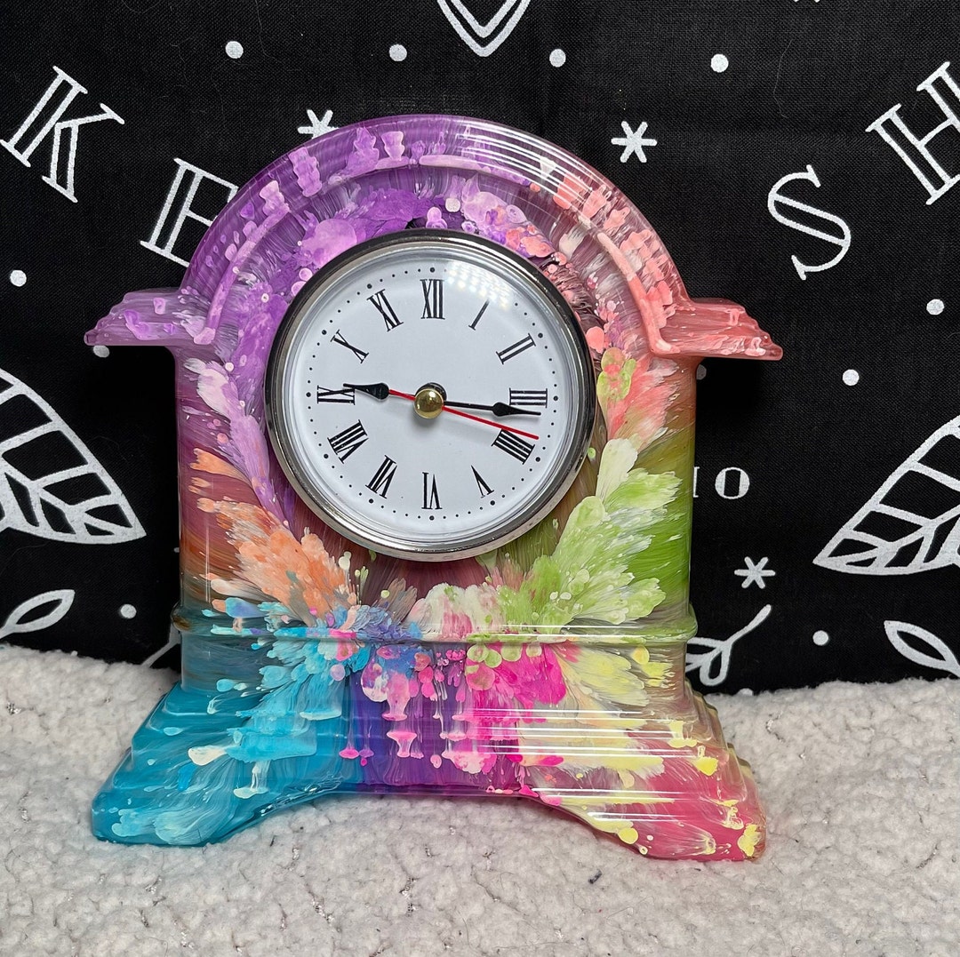 Rainbow Clock - Etsy
