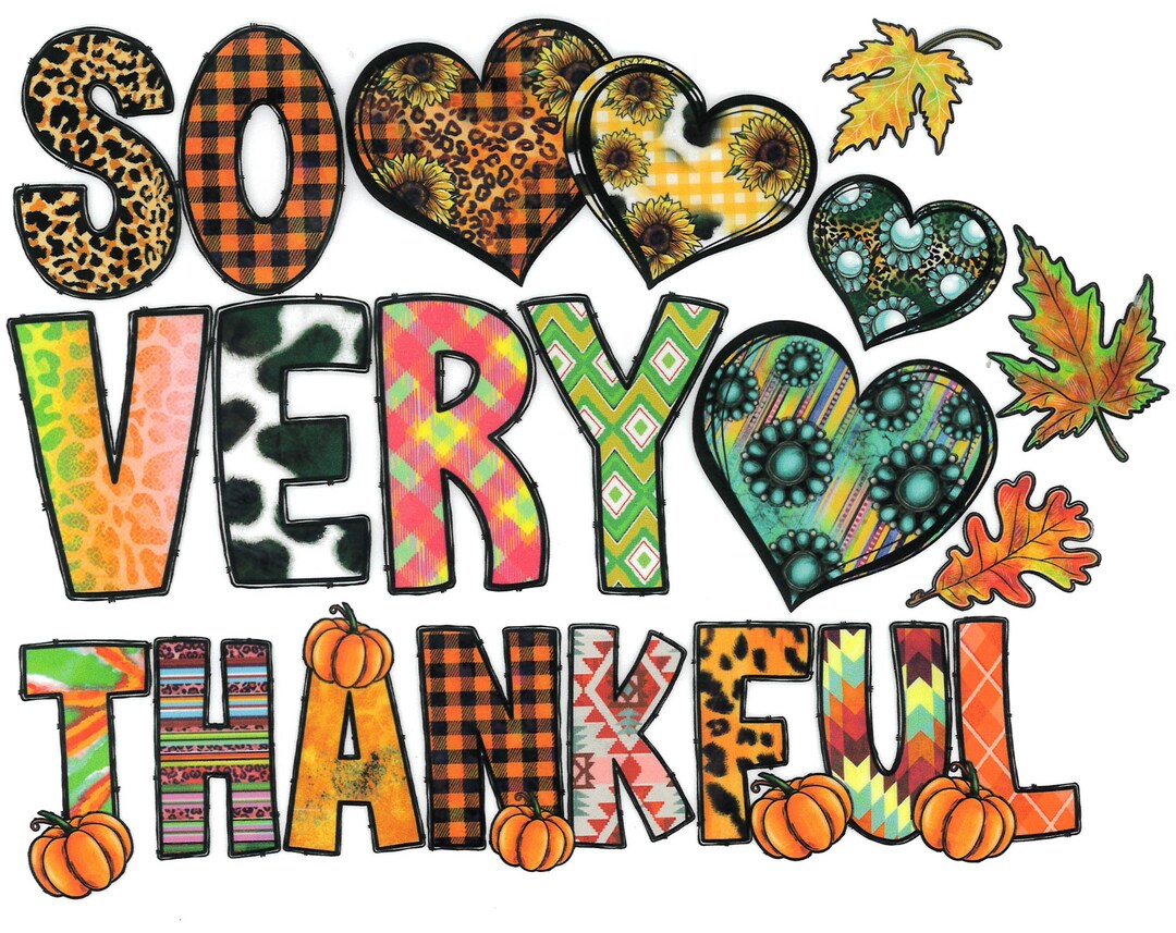 So Very Thankful PNG - Etsy
