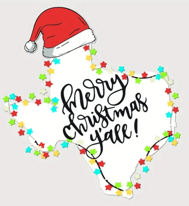 State of Texas Christmas With Lights - Etsy