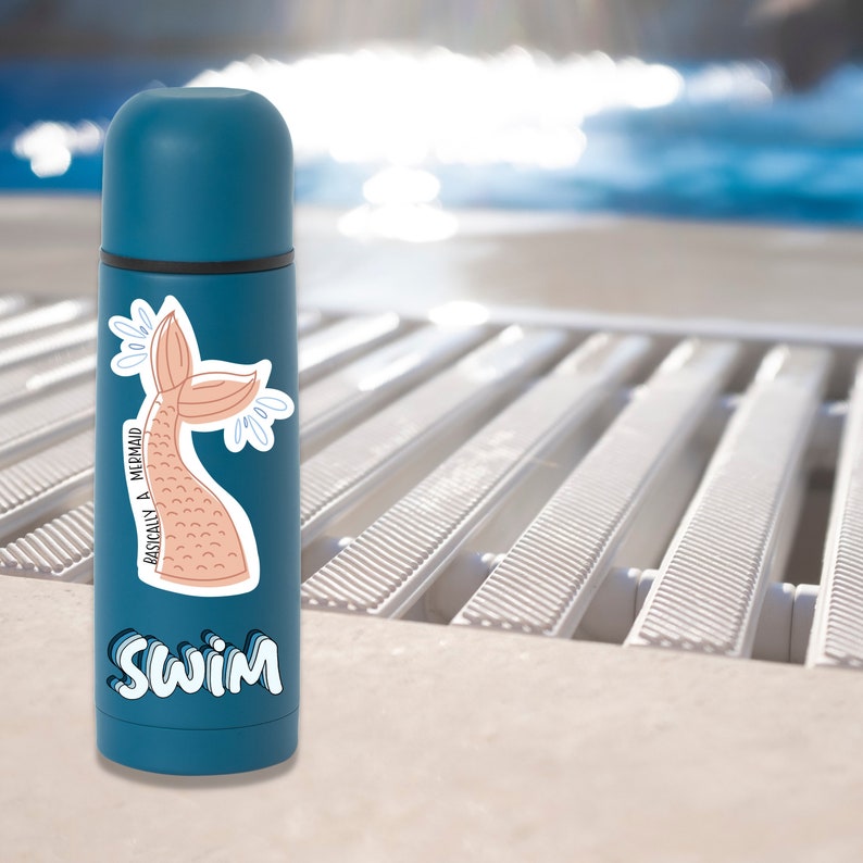 Blue Swimming Sticker for Swimmers, Swim Parents, Swim Coaches, Etc ...