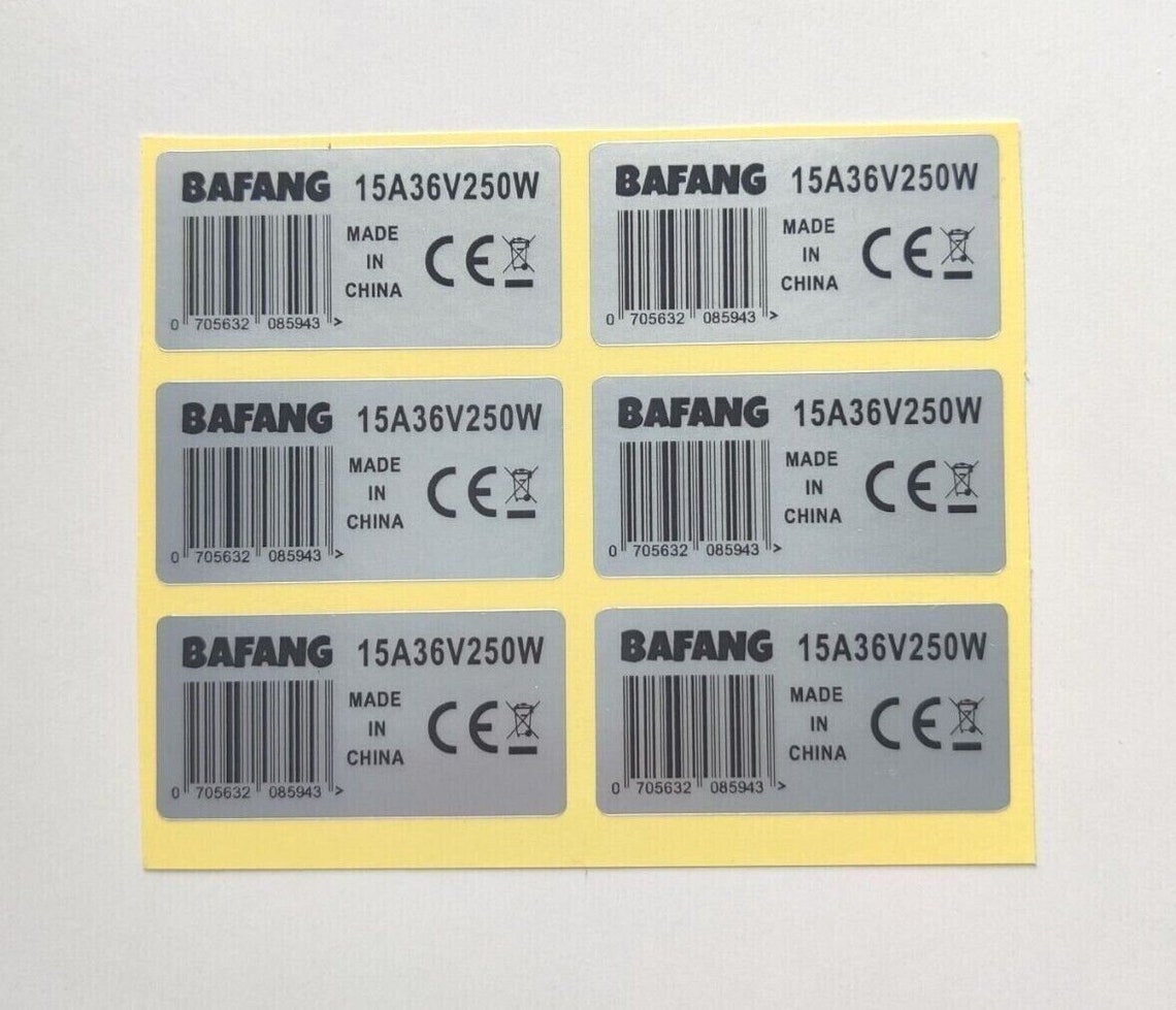 3x Motor Sticker Decal Bafang 250w 48V 36V BBS02B BBS01 Ebike - Etsy