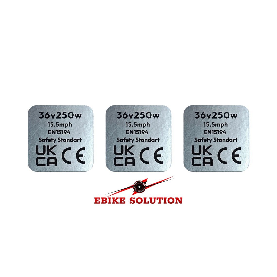 3x Motor Sticker Decal 36V/48V 250W Road Legal Ebike Stickers Decal ...