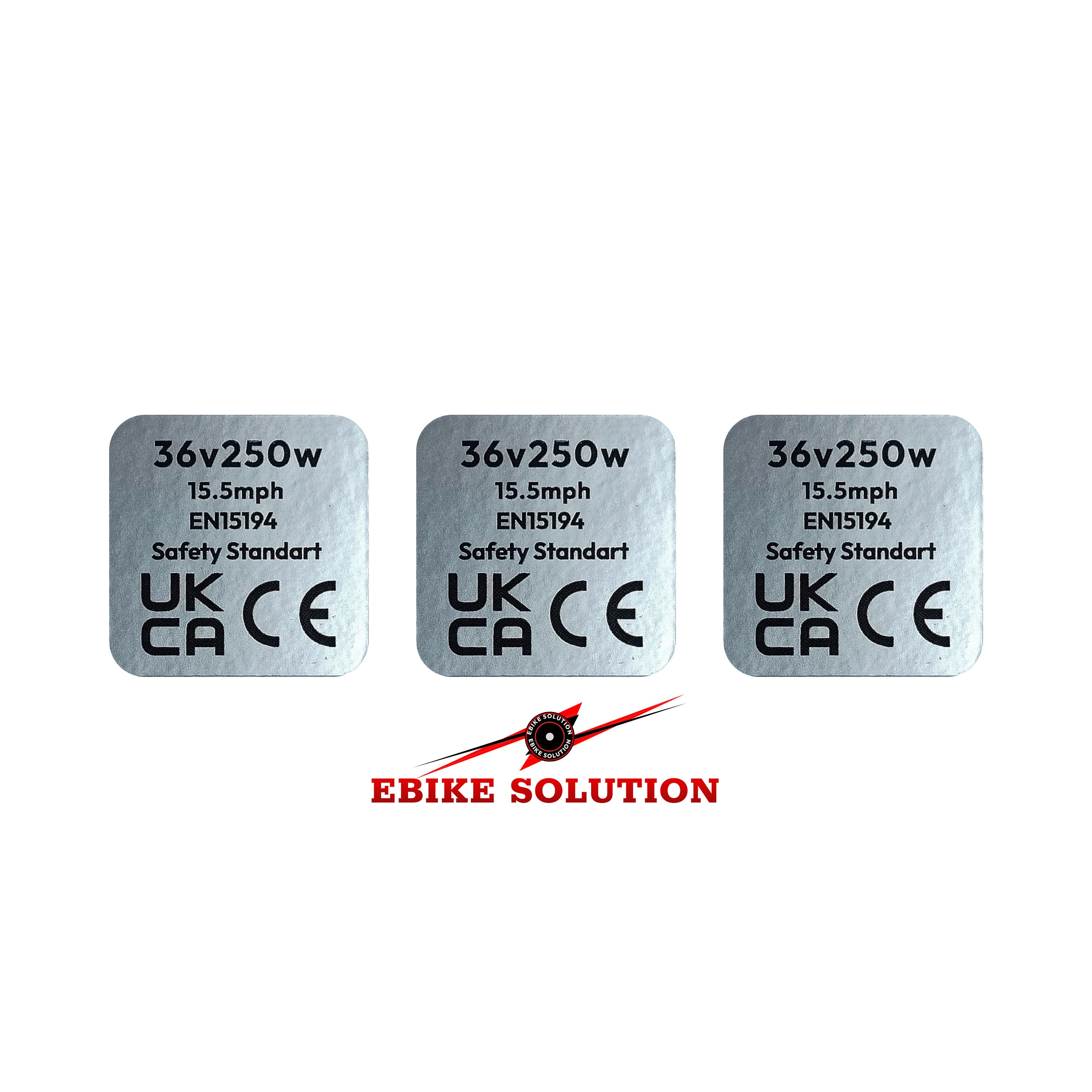 3x Motor Sticker Decal 36V/48V 250W Road Legal Ebike Stickers Decal ...