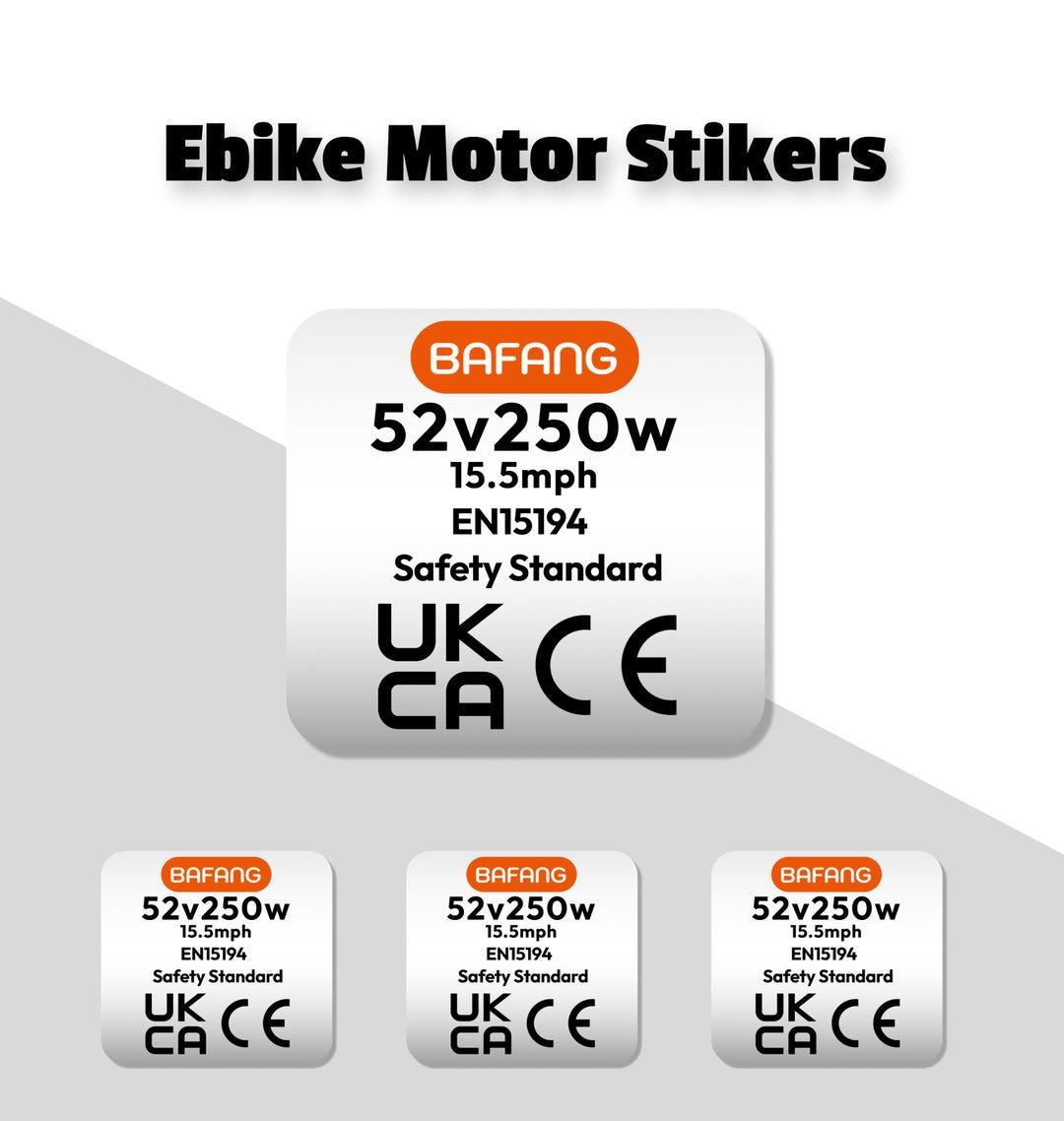 3x 52V 250w Ebike Bafang Legal Motor Silver Sticker Decal UK - Etsy