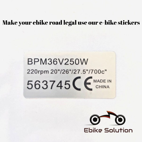 Ebike Class Decals - Etsy