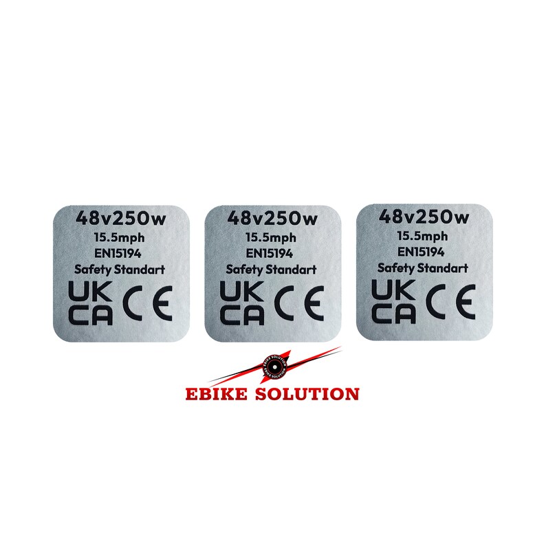 3x Motor Sticker Decal 36V/48V 250W Road Legal Ebike Stickers Decal ...