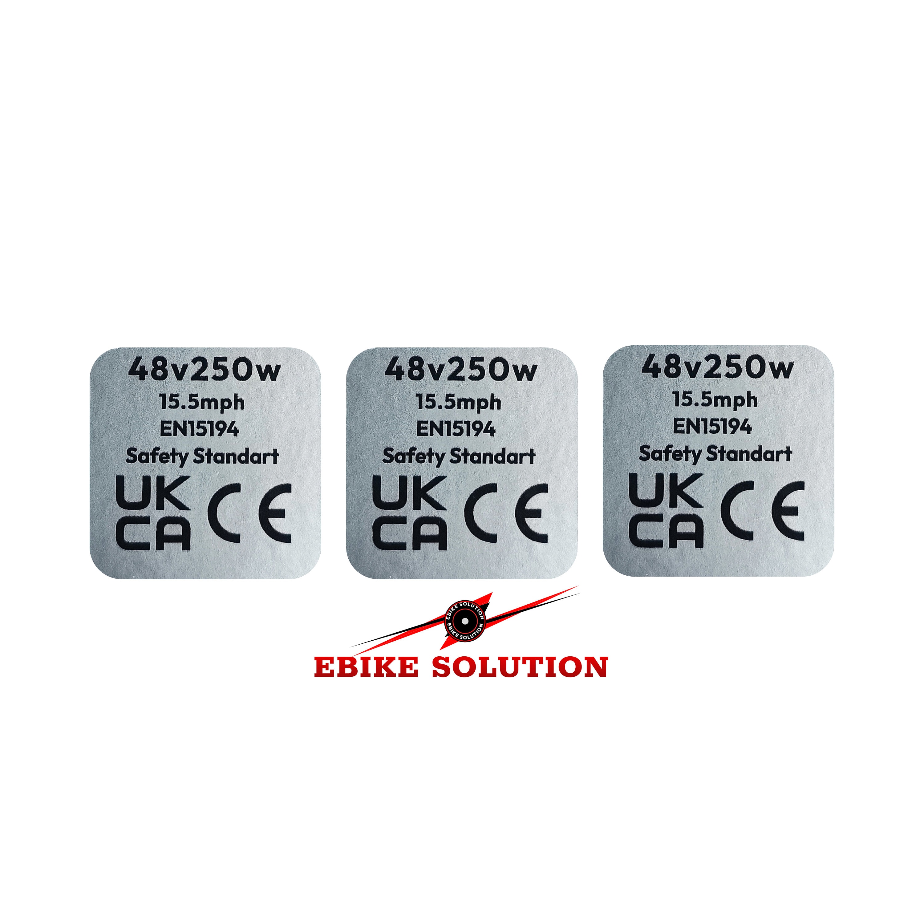 3x Motor Sticker Decal 36V/48V 250W Road Legal Ebike Stickers Decal ...