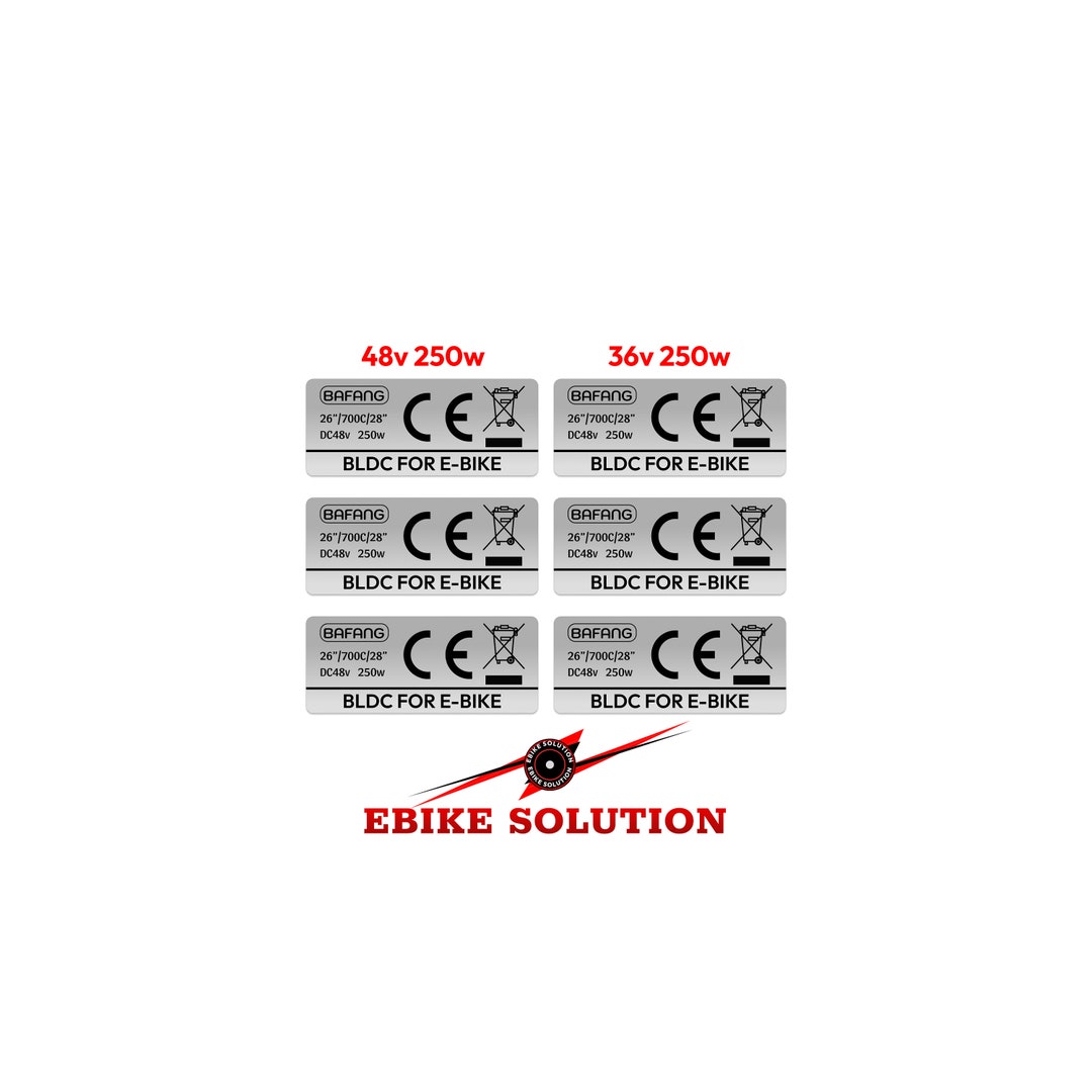3PCS Bafang Geniue Motor Sticker 36v/48v Ebike Legal Motor Silver ...
