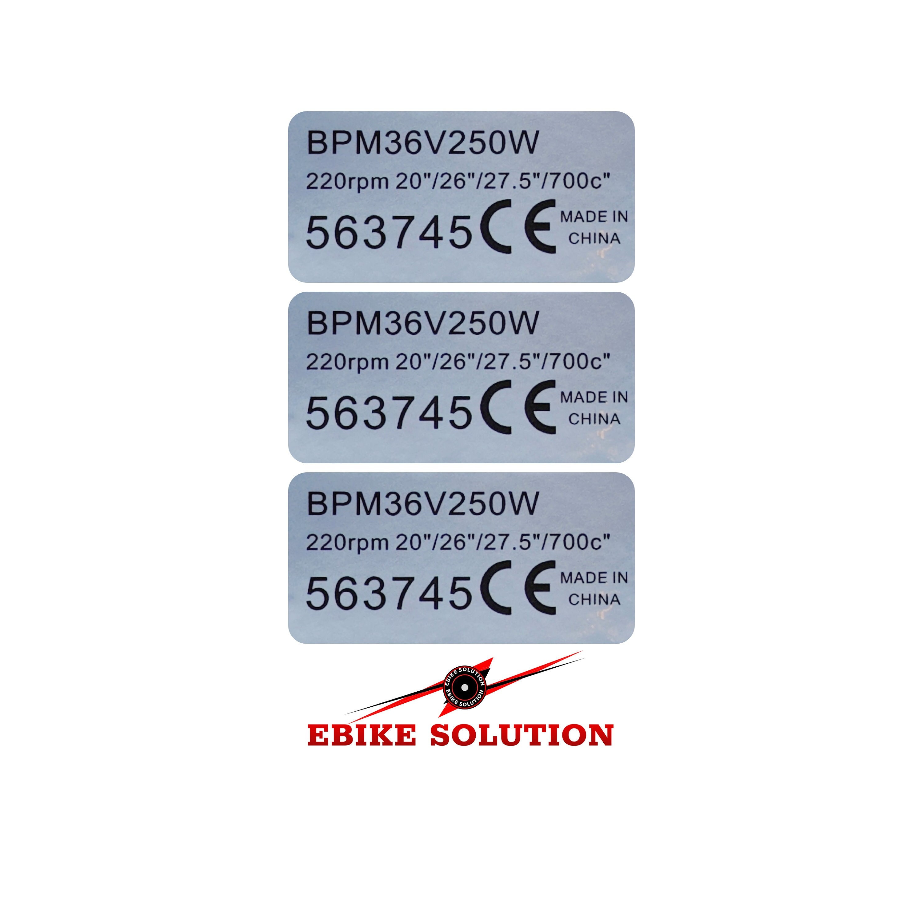 Ebike 3x Motor Sticker 250w Legal for Bafang, BMC, MAC, Bosch,electric ...