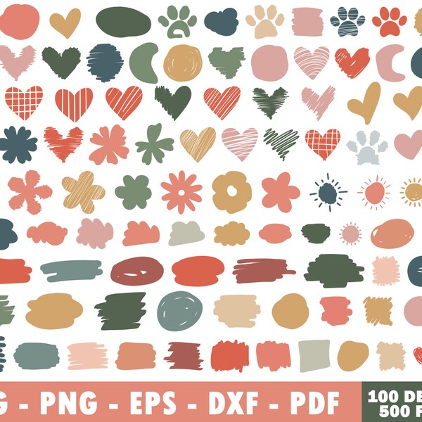 Brush Heart Svg - Etsy