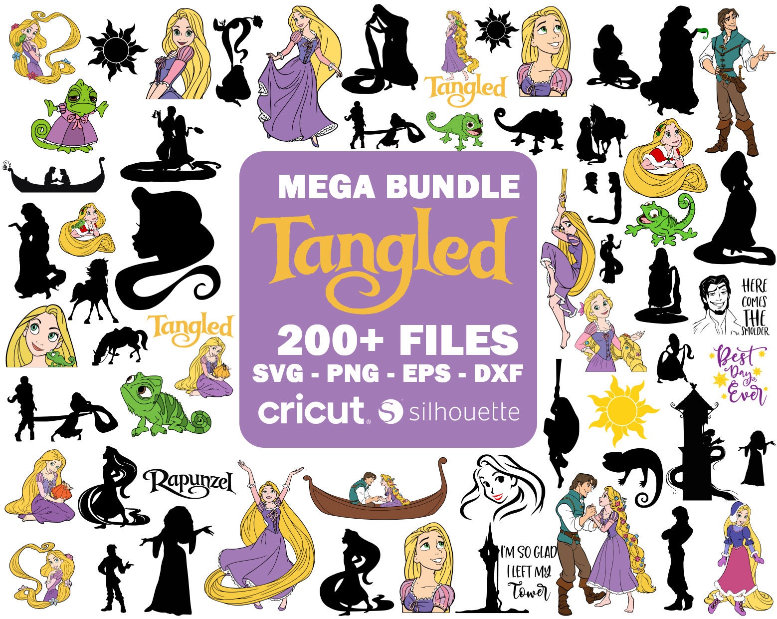 Rapunzel Svg Bundle Tangled Svg Bundle Rapunzel Svg Cutting Files For