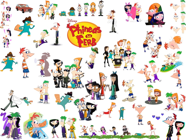 38 Pieces Phineas and Ferb Png - Etsy