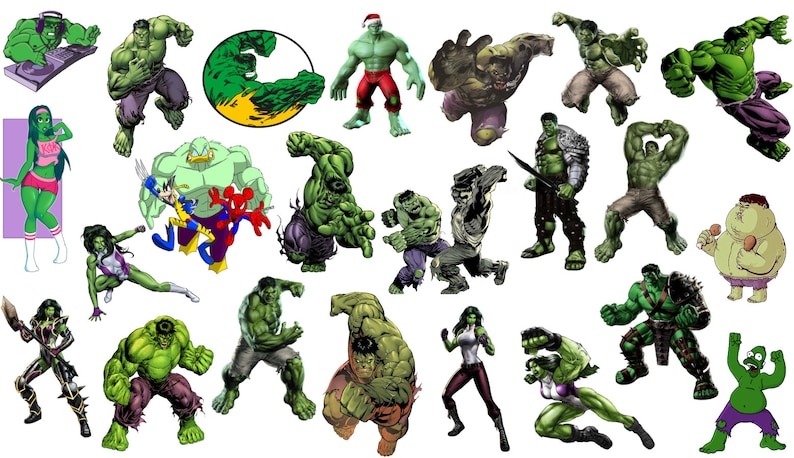 24 Pieces HULK / SHE HULK Png - Etsy