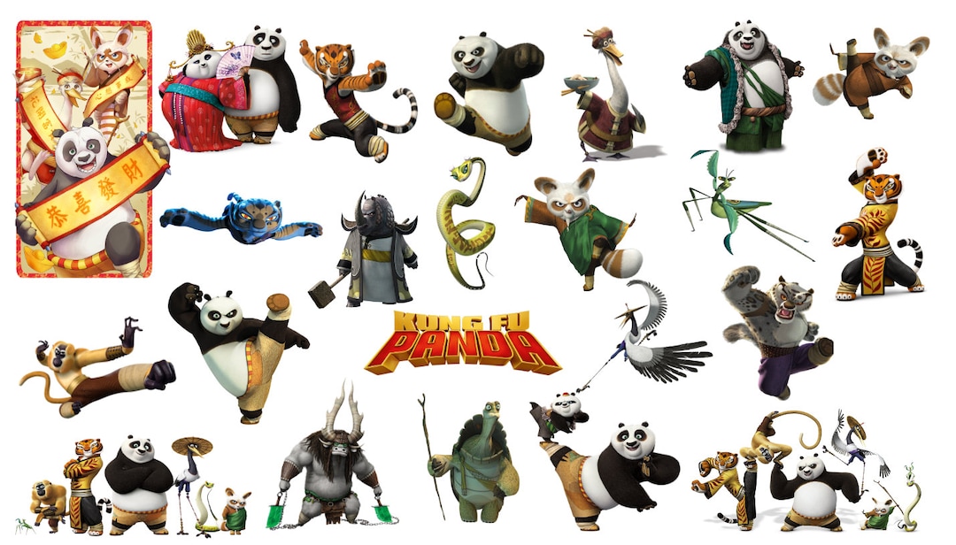 23 Pieces KUNG FU PANDA Png - Etsy