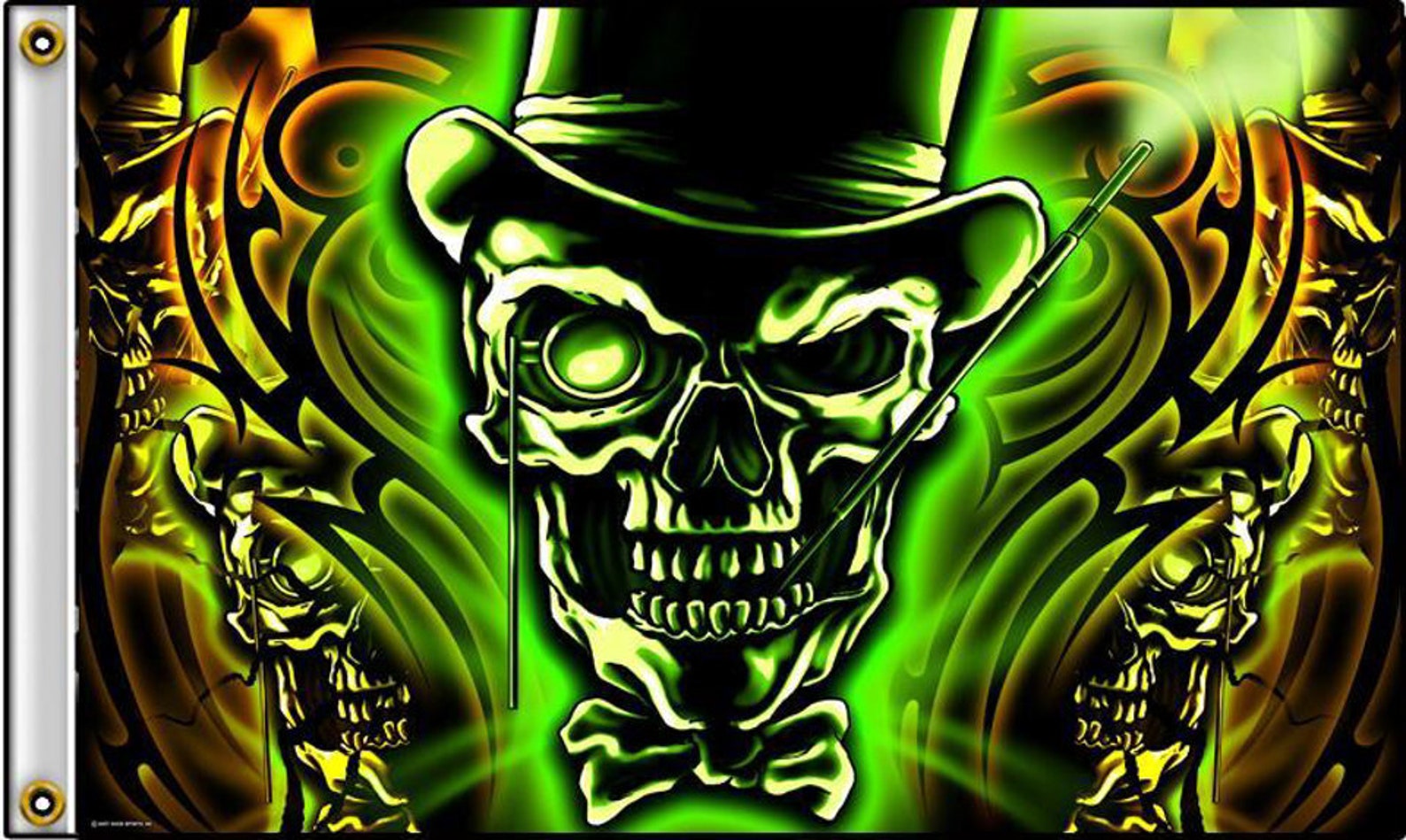 Glow Skull Biker Flag Motorcycle Flag 3'x5' Poly - Etsy