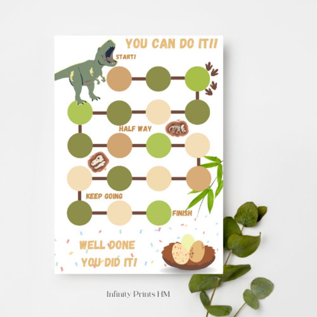 Printable Dinosaur Theme Reward Chart - Etsy