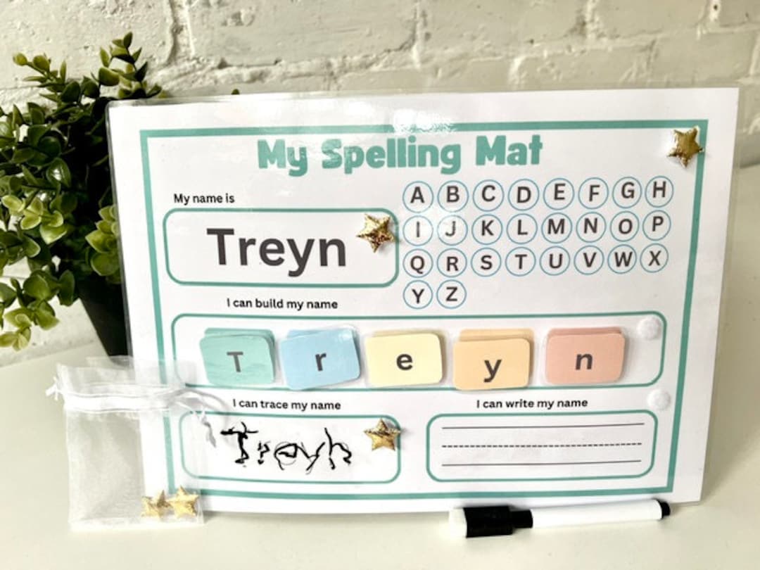 Personalised Name Tracing Mat My First Name Spelling Activity I Know My ...