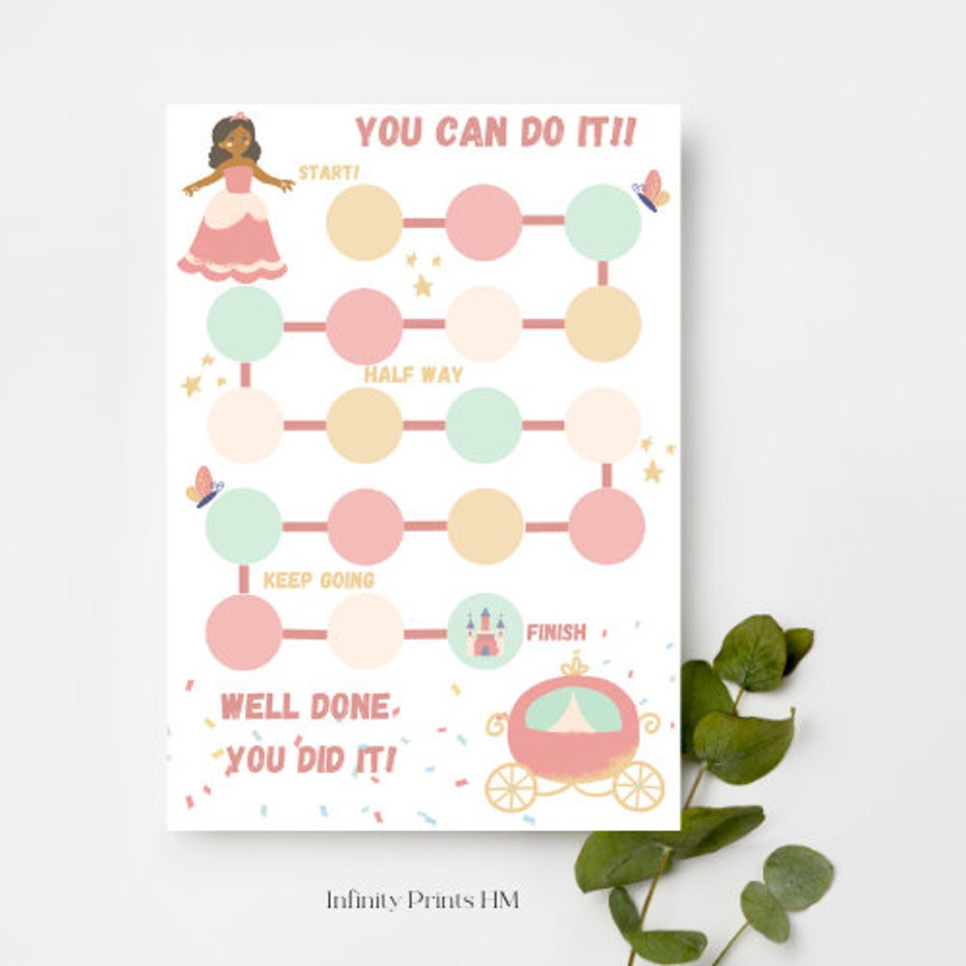 Printable Princess Theme Reward Chart - Etsy