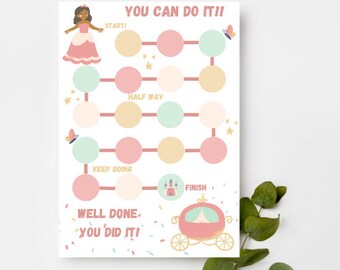 Pink Castle Princess Reward Chart Sticker Reward Chart Girl Reward ...