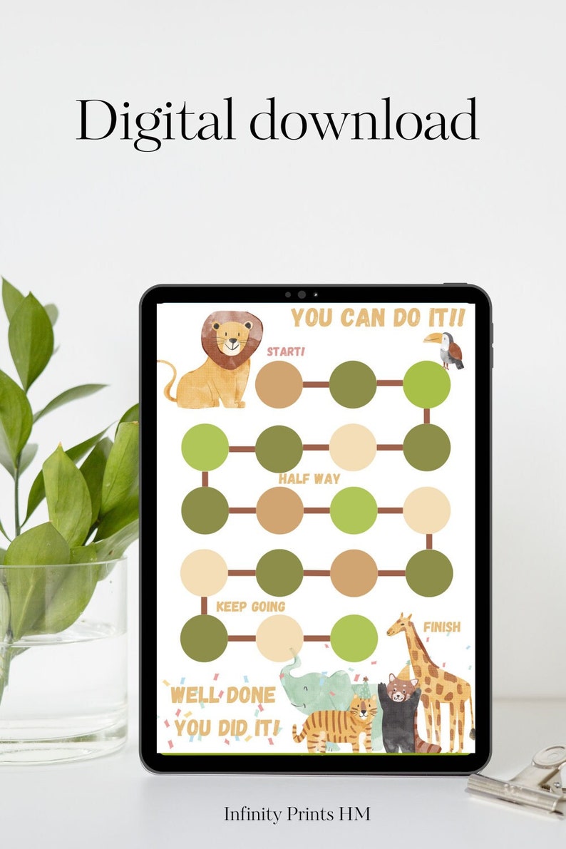 Printable Animal Theme Reward Chart - Etsy
