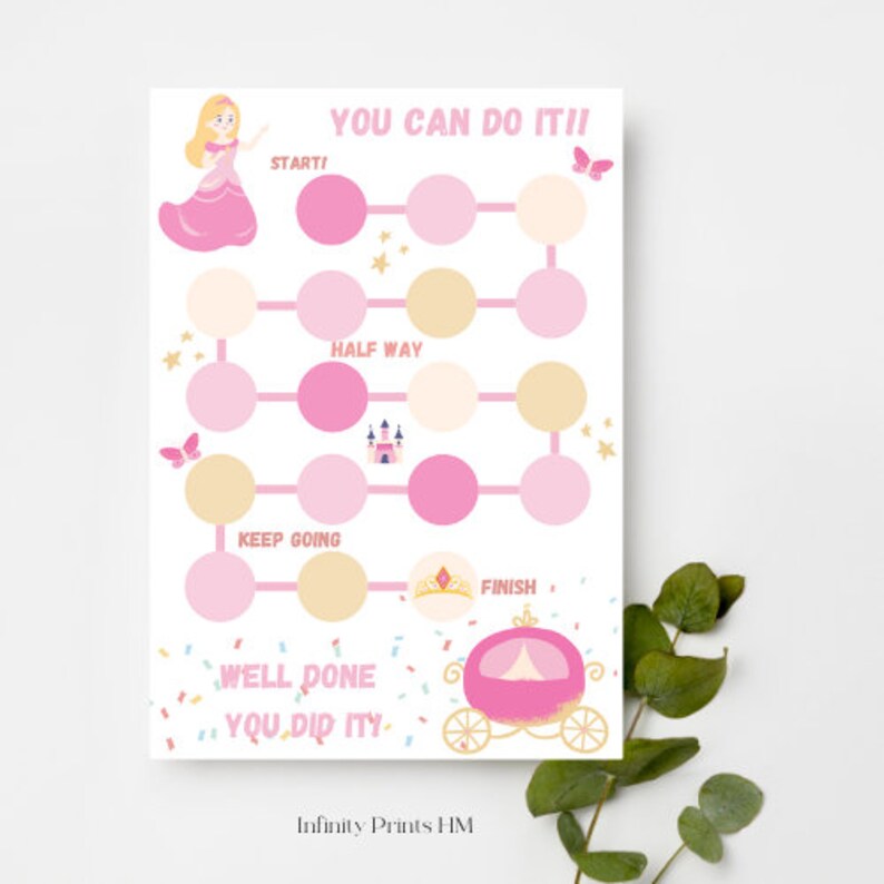 Printable Princess Theme Reward Chart - Etsy