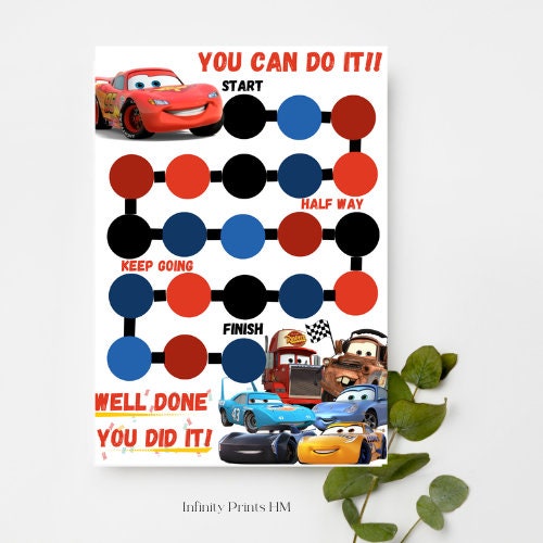 Printable Lightning Mcqueen Rewaed Chart - Etsy