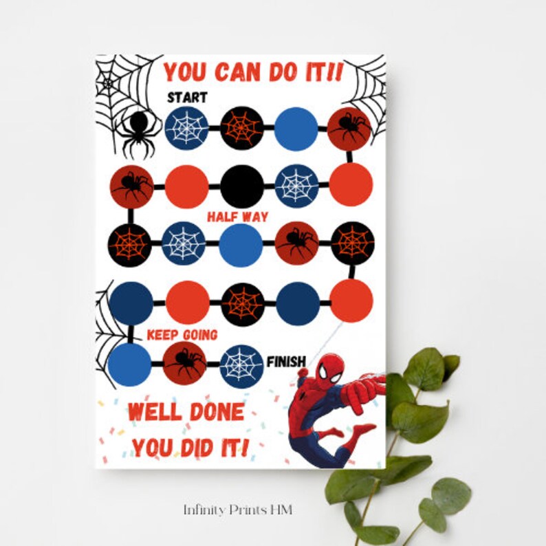 Printable Spiderman Theme Reward Chart - Etsy