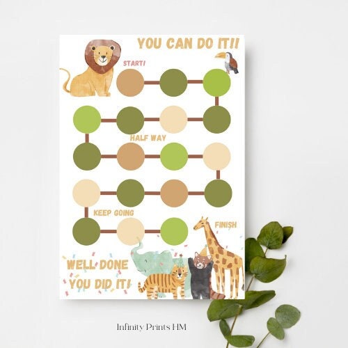 Printable Animal Theme Reward Chart - Etsy