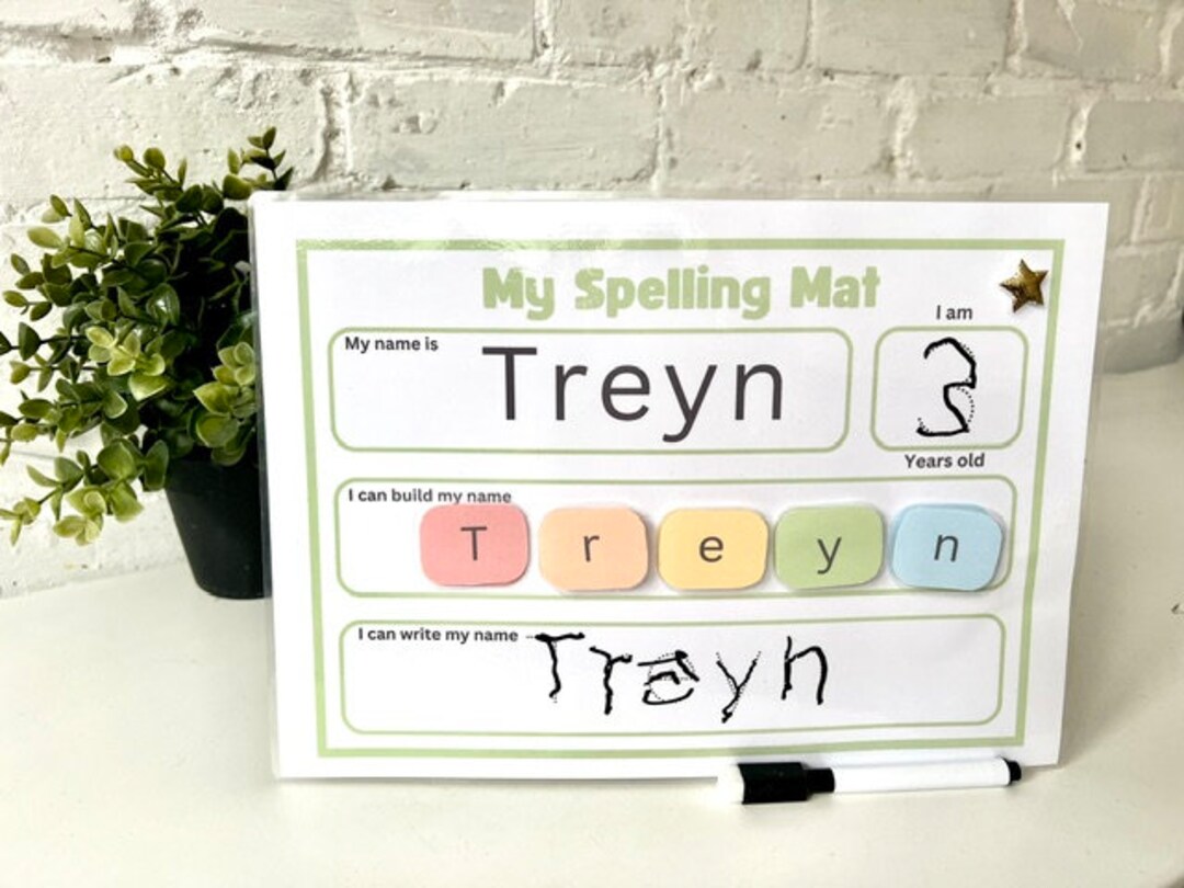 Personalised Name Tracing Mat | My First Name Spelling Activity | I ...