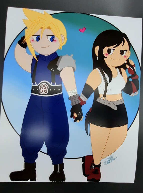 Final Fantasy Cloud And Tifa Chibi