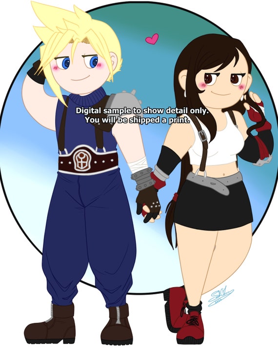 Final Fantasy Cloud And Tifa Chibi