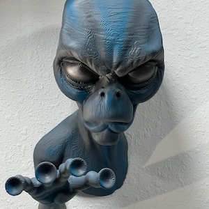 Alien UFO Bigfoot Coming Out of Wall Sasquatch LARGE - Etsy