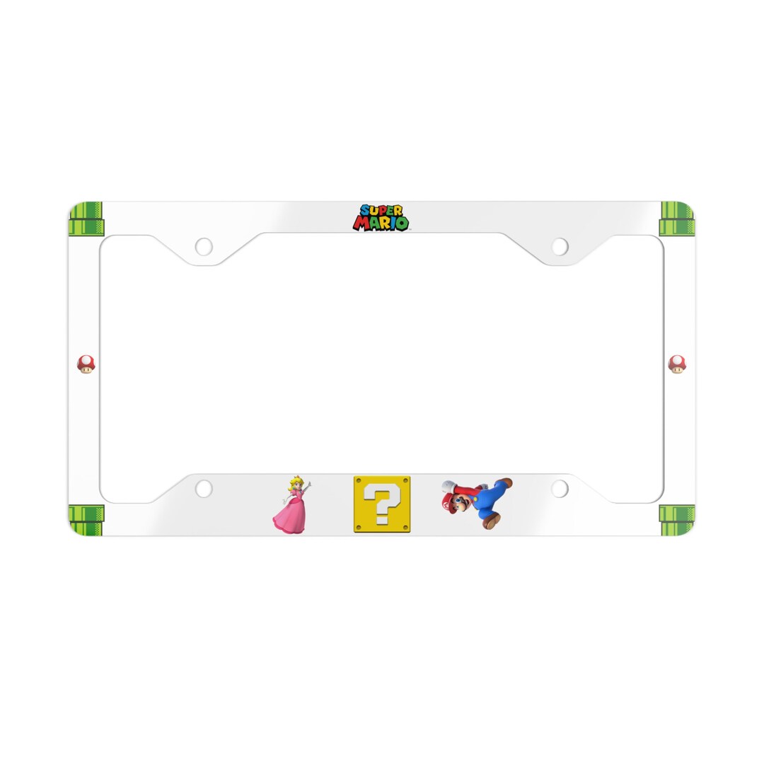 Mario Bros License Plate Frames License Plate Covers Custom - Etsy