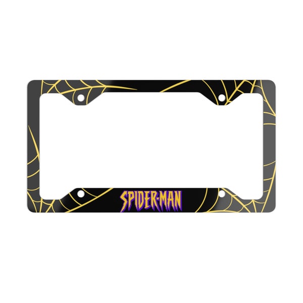 Metal Spiderman License Plate Frame - Etsy UK