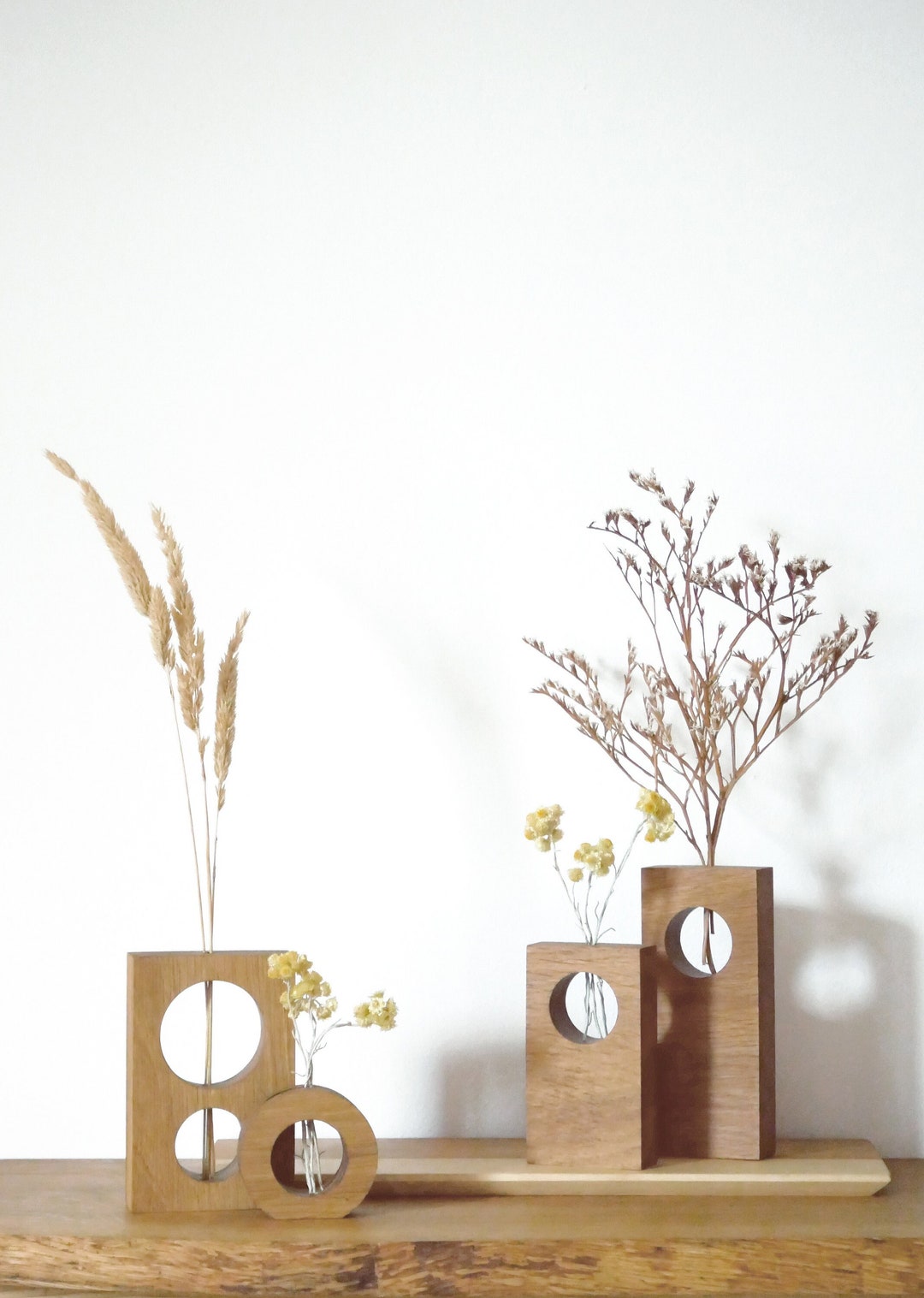 Soliflores in Oak Wood Handmade French Craftsmanship - Etsy