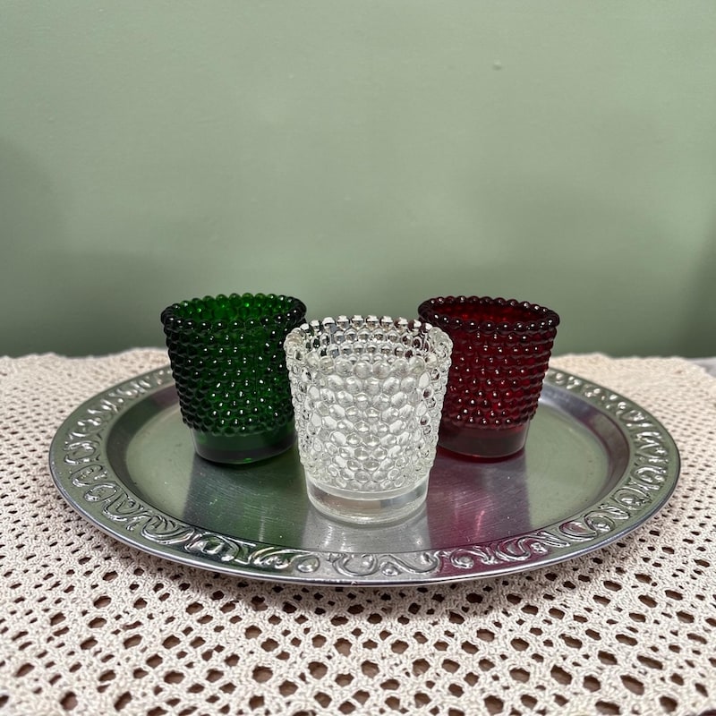Ruby Glass Candleholder - Etsy