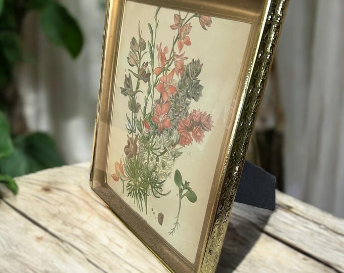Vintage 8x10 Gold Metal Shadowbox Frame With Rectangle Mat, Ornate ...