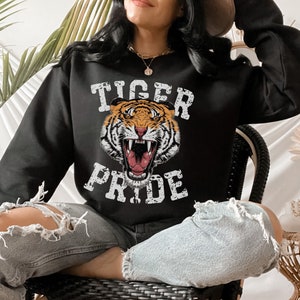 Tigers Sweatshirt, Tiger Shirt, Tiger Pride, Retro School Spirit Shirts, Tigers Football ...