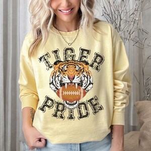 Tigers Football Shirt, Tiger Shirt, Tiger Pride, Retro School Spirit Shirts, Tigers Football ...