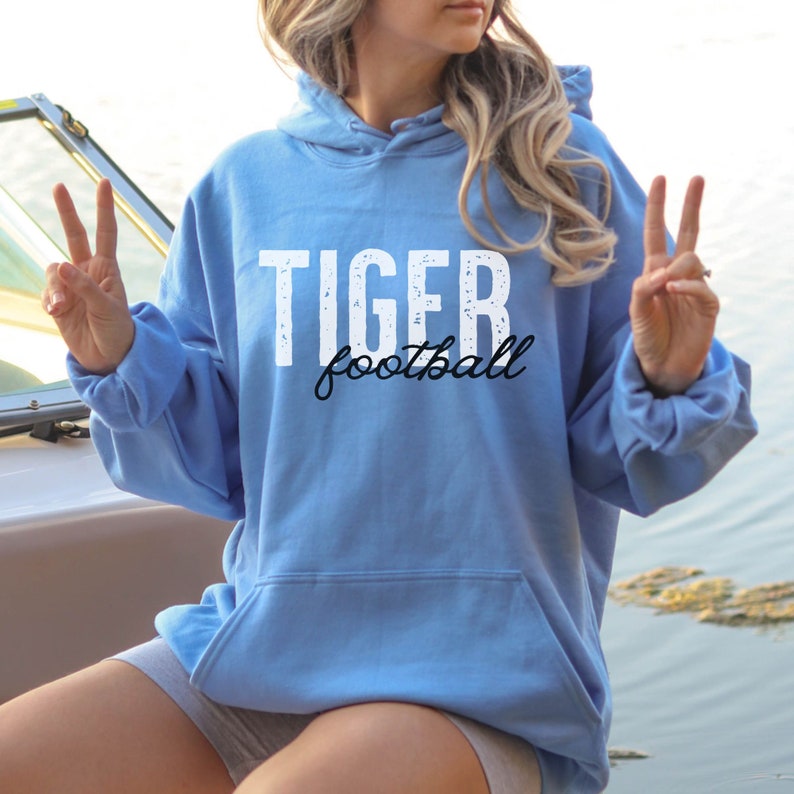 Tigers Football Tigers Hoodie Mascot Sweatshirt School - Etsy