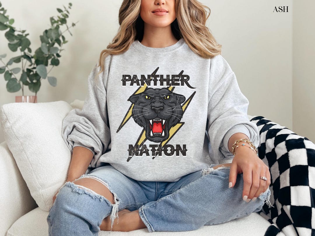 Panther Sweatshirt, School Spirit Sweatshirts, Panther Mascot Shirt ...