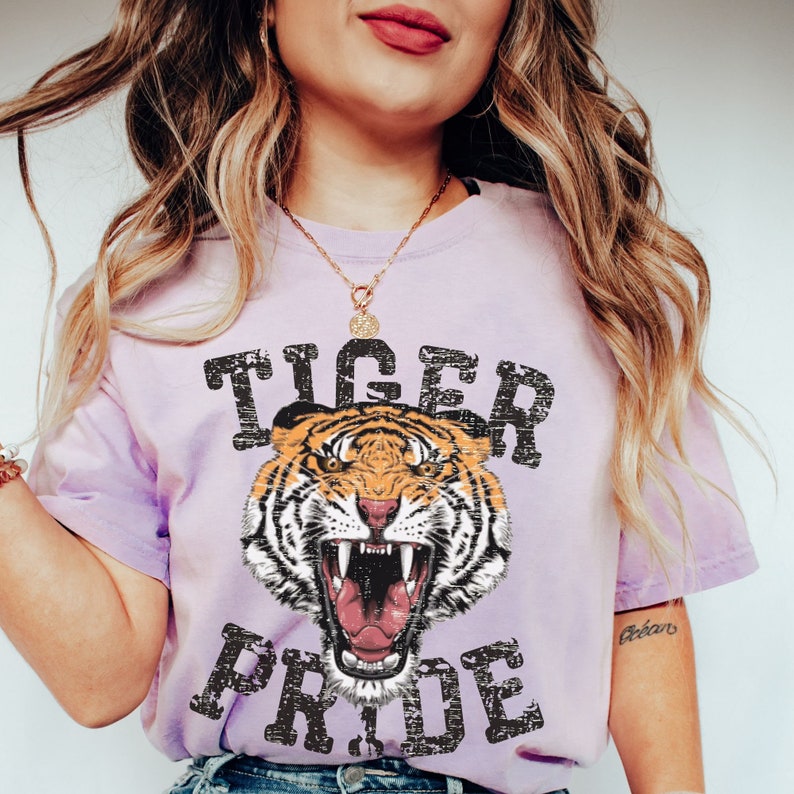 Tigers Shirt Tiger Tshirt Tiger Pride Tee Retro School - Etsy