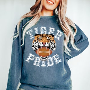 Tigers Football Shirt, Tiger Shirt, Tiger Pride, Retro School Spirit Shirts, Tigers Football ...