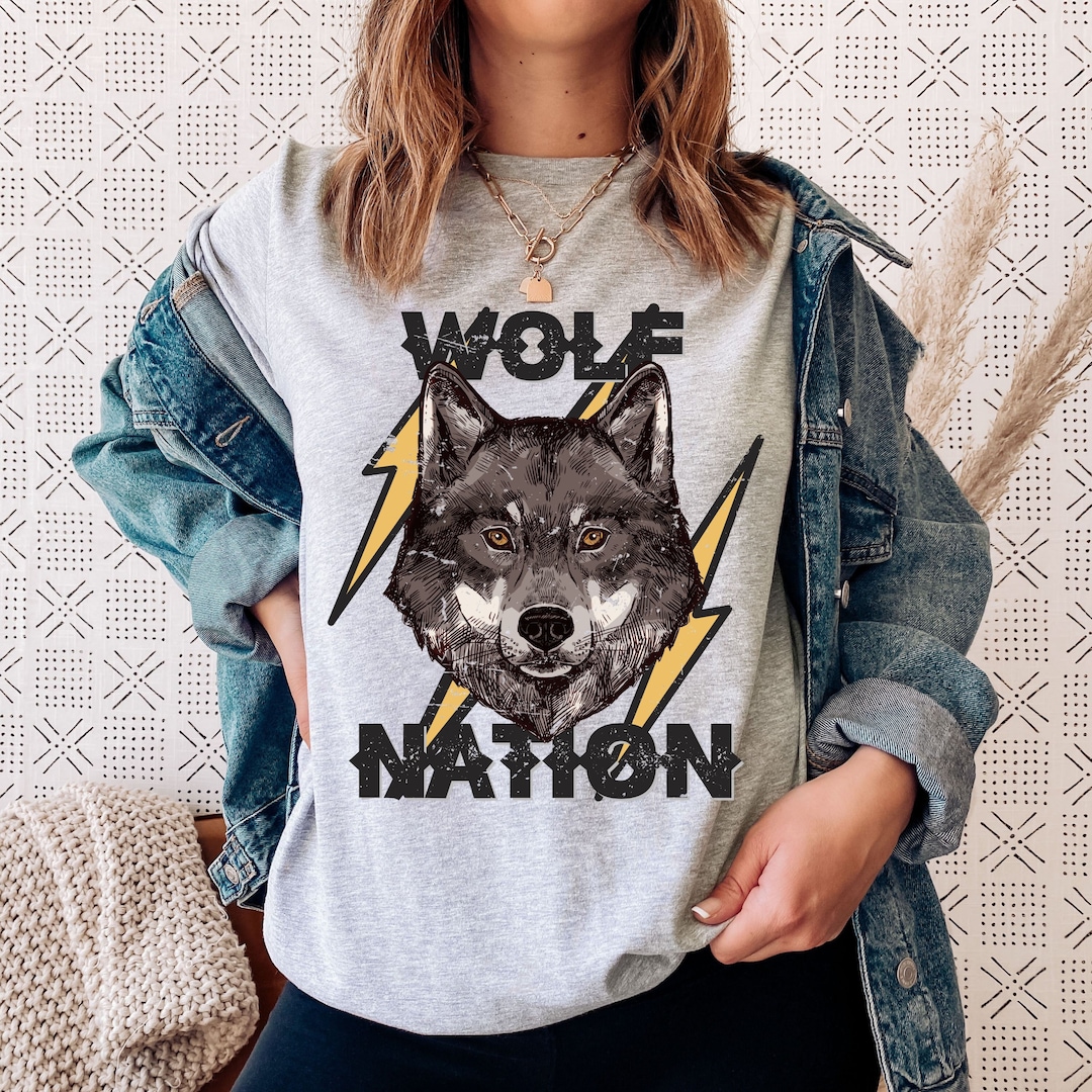 Wolf Nation Shirt, Wolves Tshirt, Wolf School Shirt, Wolf Mom, Go ...