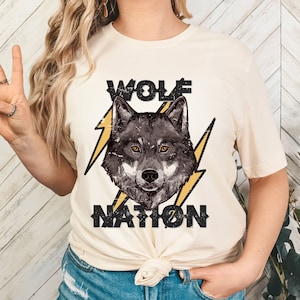Wolf Nation Shirt, Wolves Tshirt, Wolf School Shirt, Wolf Mom, Go ...